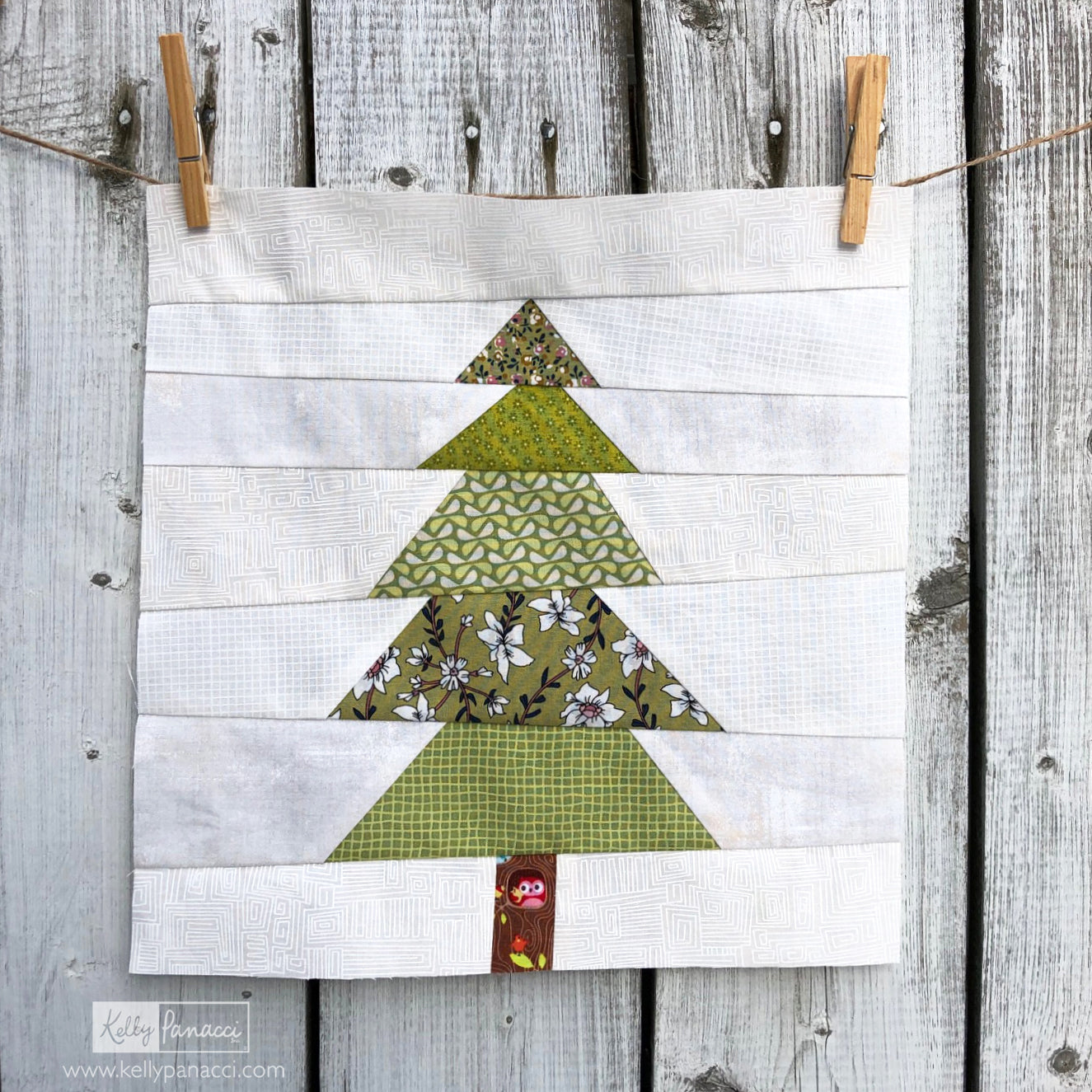 Printable Tree Quilt Block Pattern